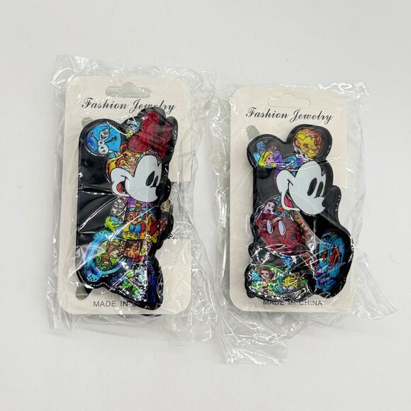 Accessories | Set Of 2 Mickey Minnie Mouse Hair Claw Clips Collage W ...
